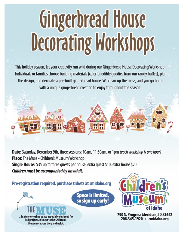 Gingerbread House Decorating Workshop | Childrens Museum of Idaho